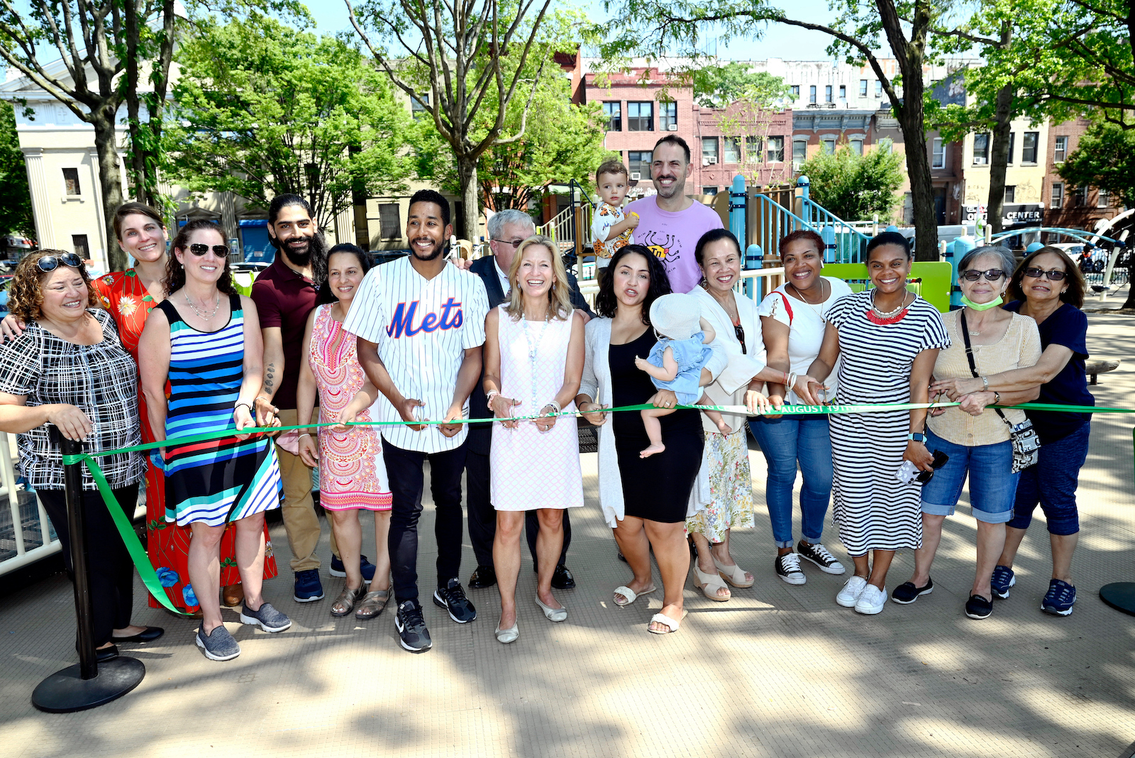 Community Members Celebrate Newly Renovated La Guardia Playground - Greenpointers