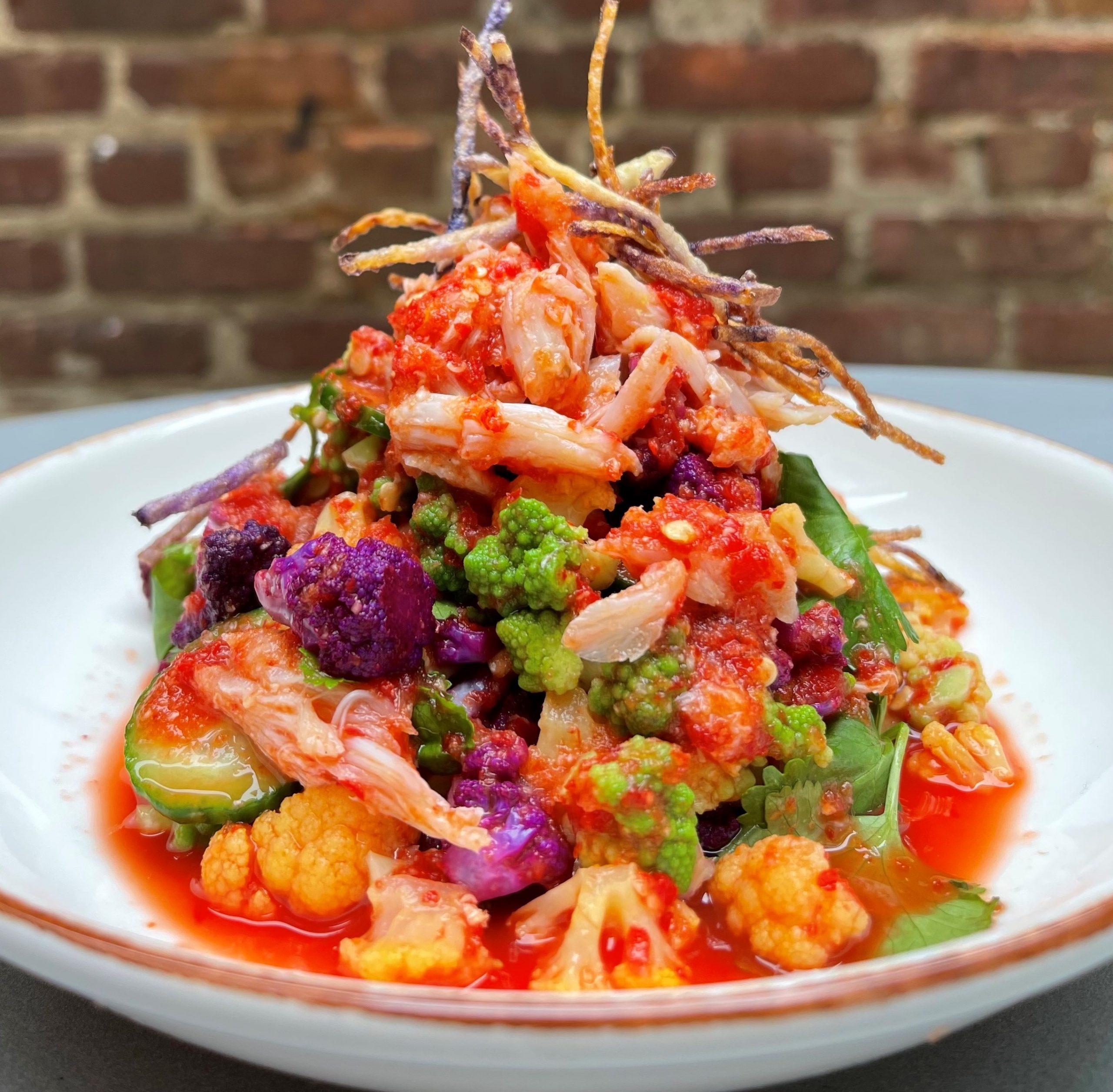 Community Cookbook: Kru's Cauliflower with Crab Meat Salad - Greenpointers